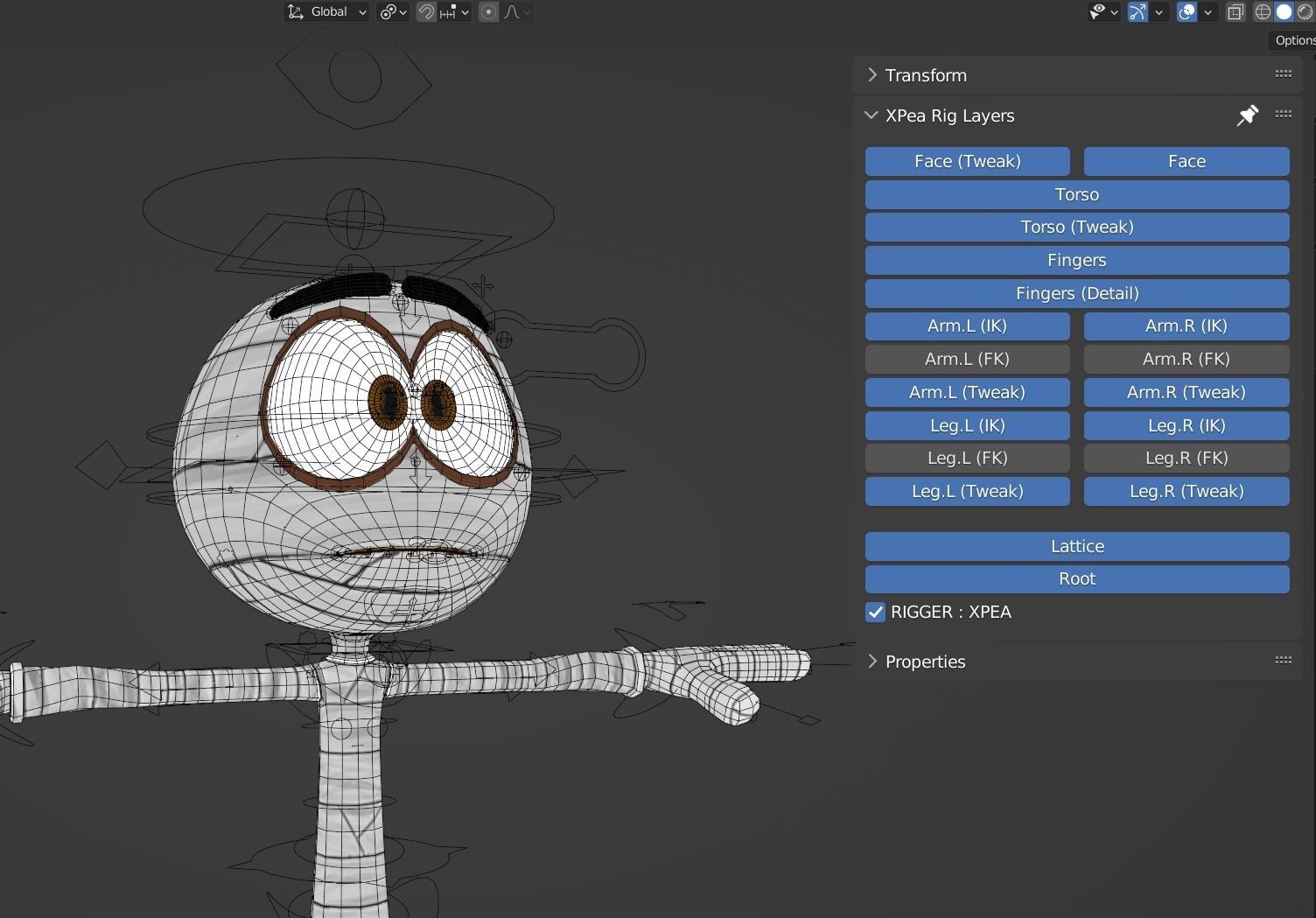Thep Rig For Blender free VR / AR / low-poly 3D model animated rigged ...