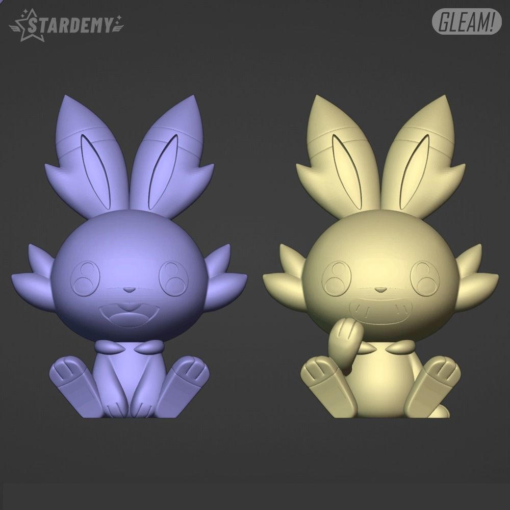 SCORBUNNY 2 DIFF MODELS CHIBI CUTE PRINT IN PLACE 3D model 3D printable ...