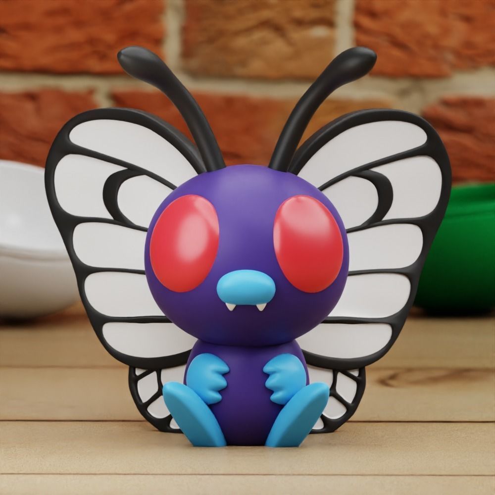 BUTTERFREE 3 DIFF MODELS CHIBI PRINT IN PLACE NO SUPPORTS 3D model 3D ...