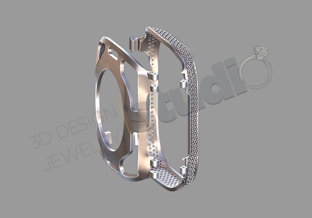 Luxury iWatch ultra case 3D model 3D printable | CGTrader