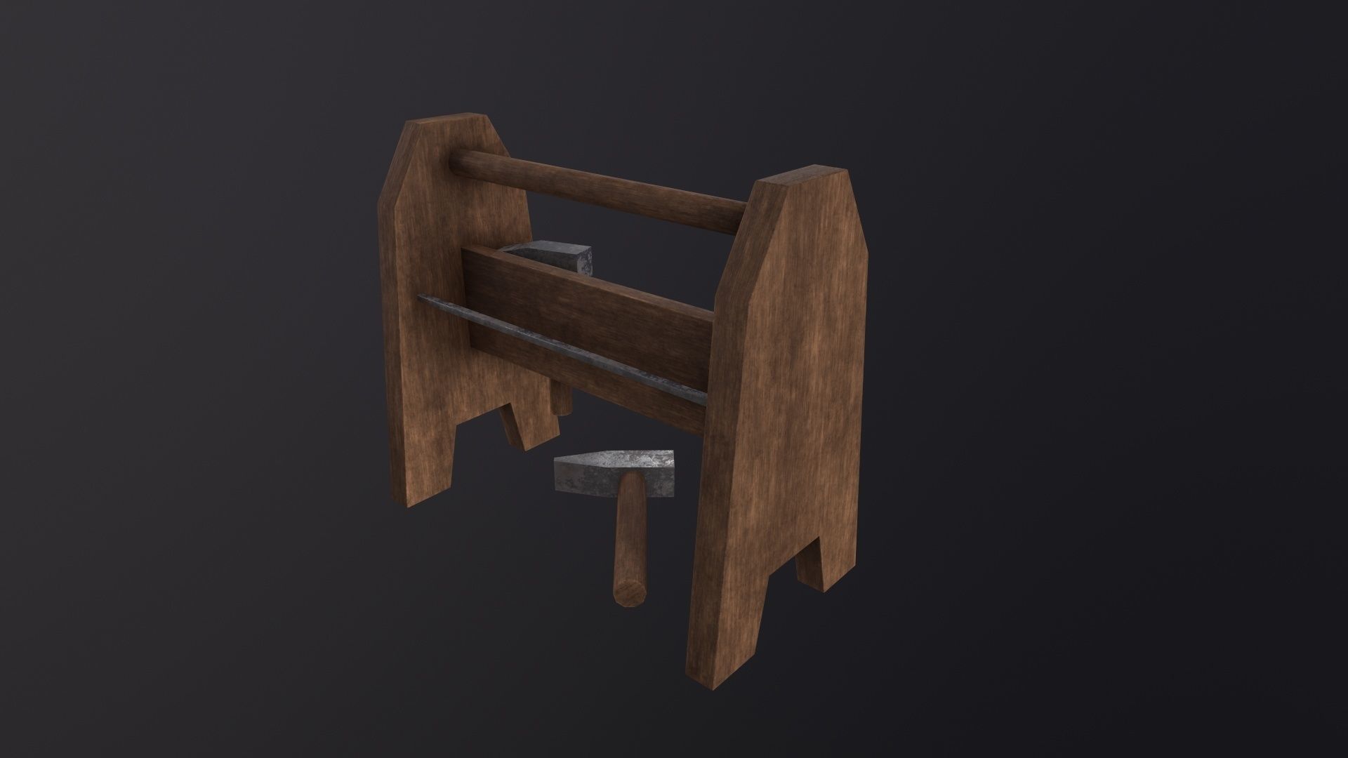 3D model Blacksmith Tool Rack 3D Model VR / AR / low-poly | CGTrader
