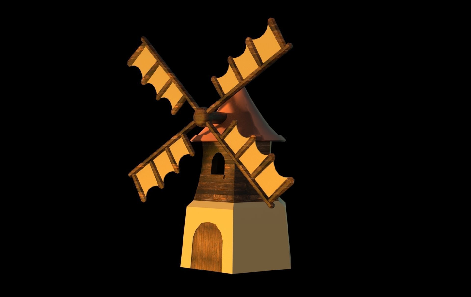 3D model windmill VR / AR / low-poly | CGTrader