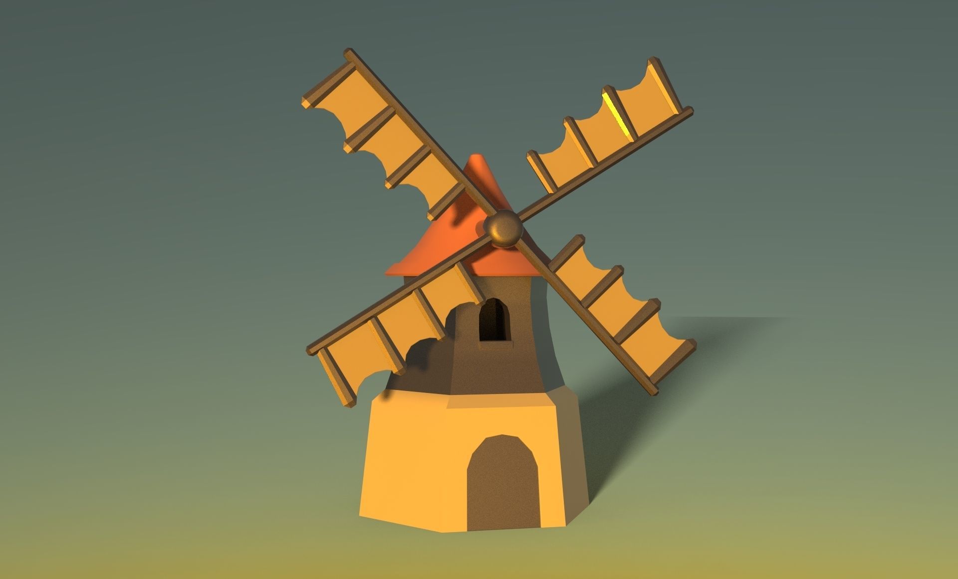 3D model windmill VR / AR / low-poly | CGTrader