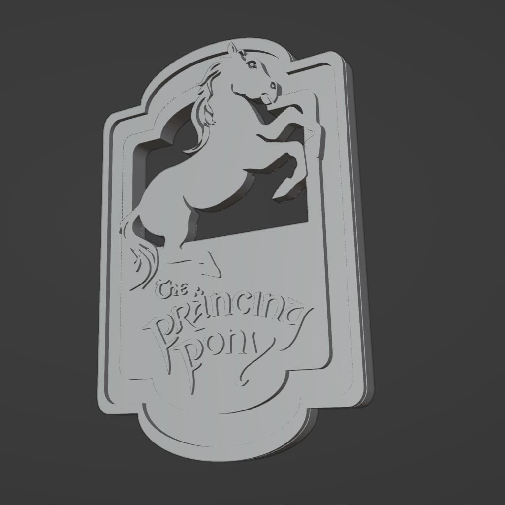The Prancing Pony sign - LotR 3D model 3D printable | CGTrader