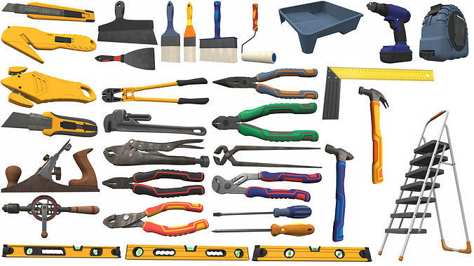 Hand tools pack 33 v2 3D Model Collection | CGTrader