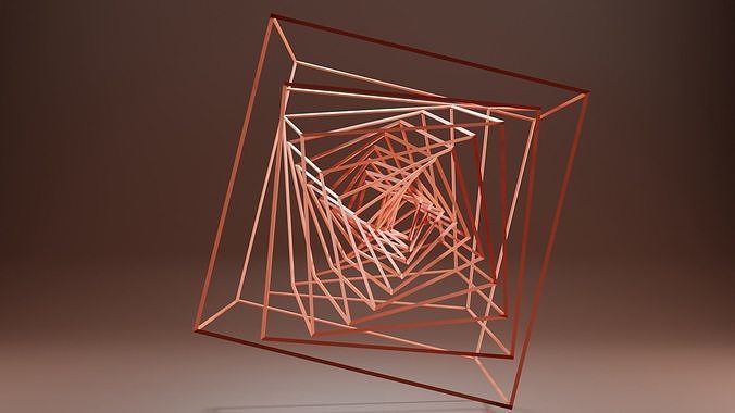Wire Cube 3D model | CGTrader