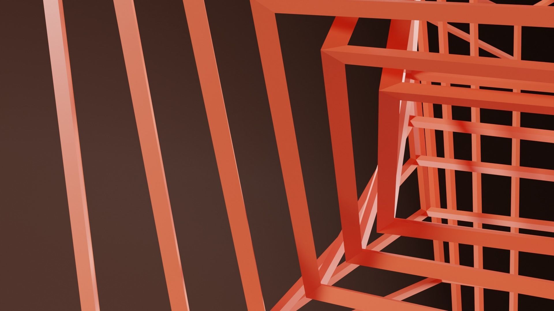Wire Cube 3D model | CGTrader
