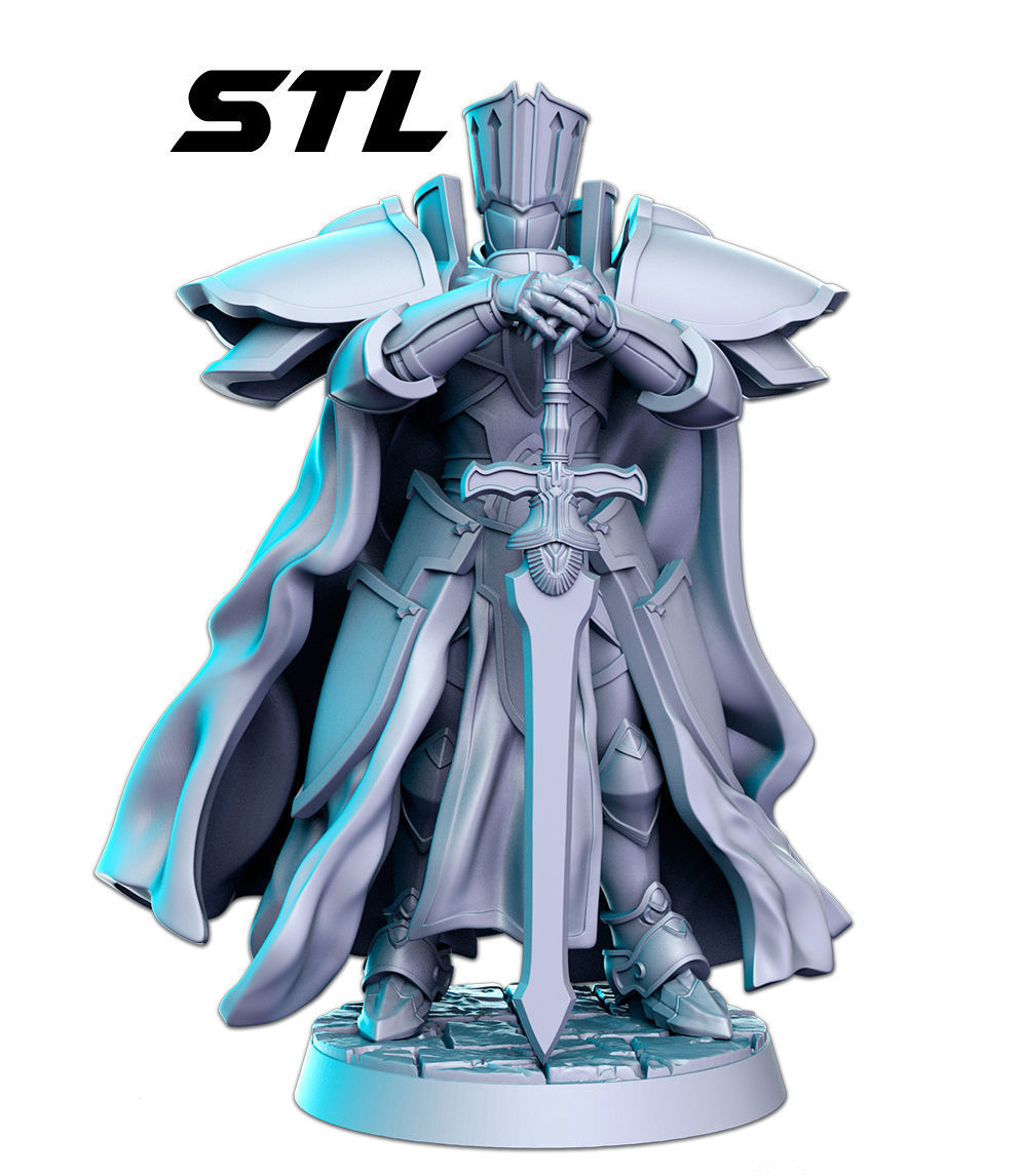 Black Knight Final Fantasy 32mm Pre-supported 3D model 3D printable ...