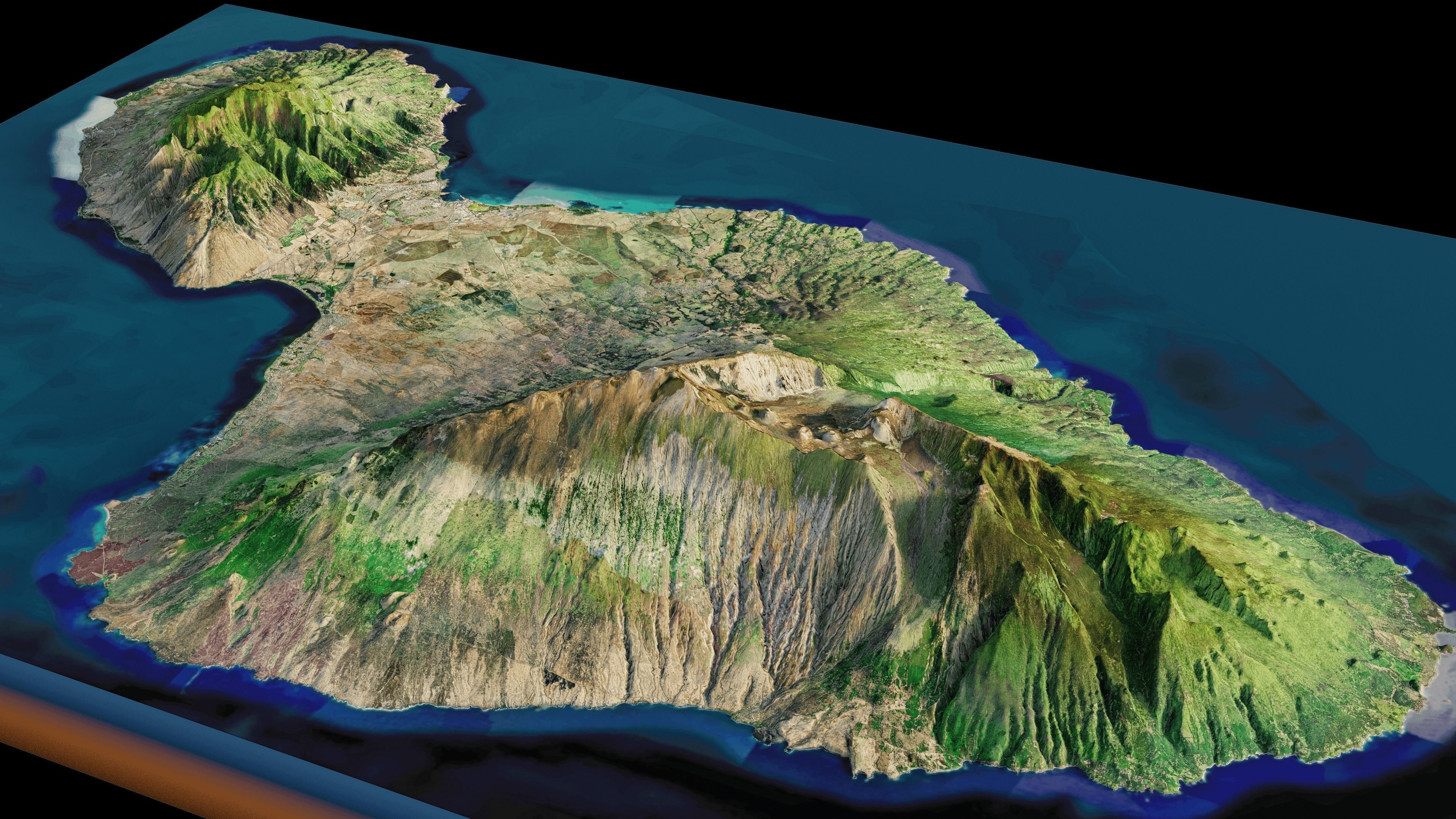 Maui island full 3d model terrain 3D model | CGTrader