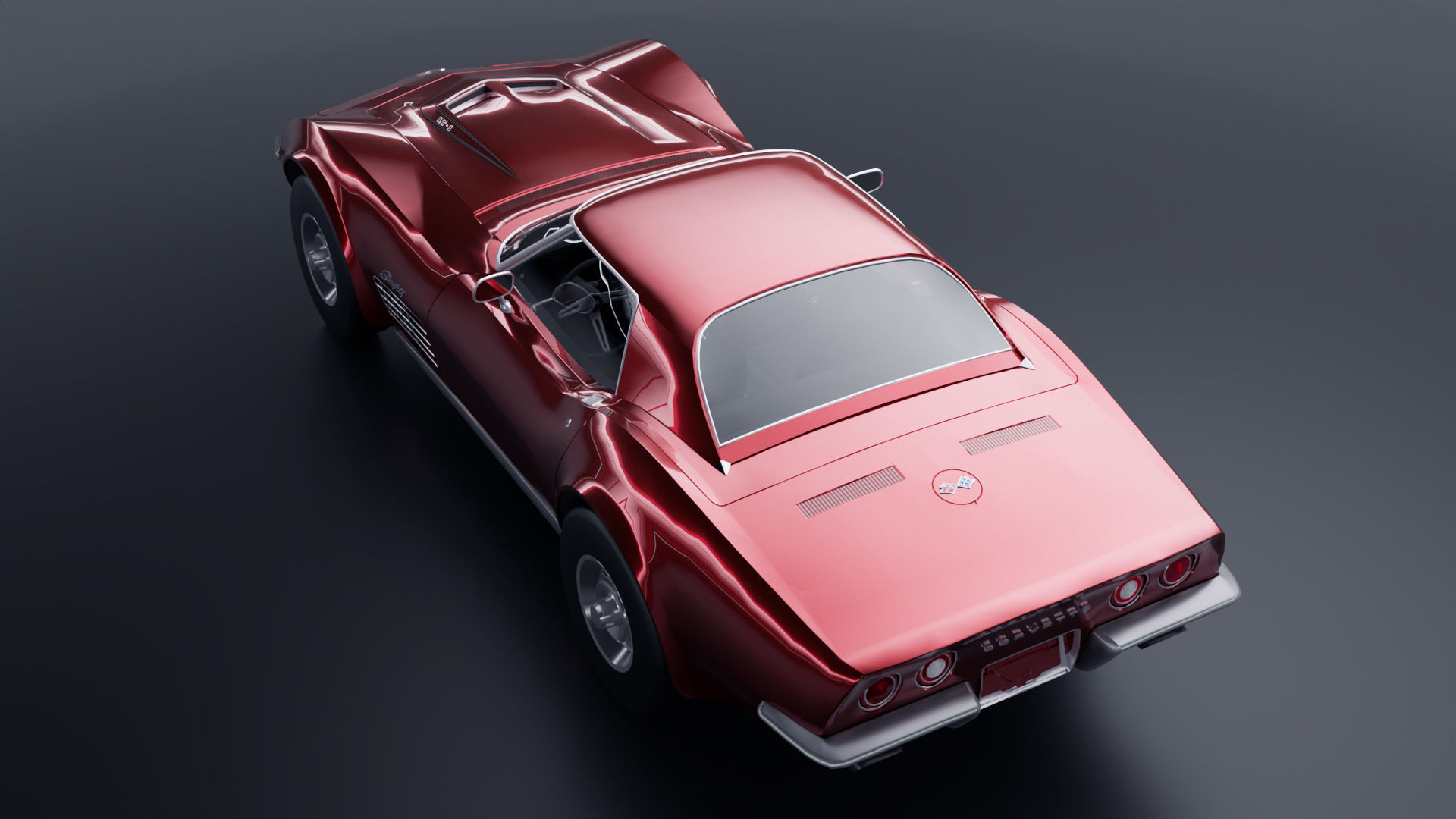 3D model Chevrolet Corvette ZR1 1970 VR / AR / low-poly | CGTrader