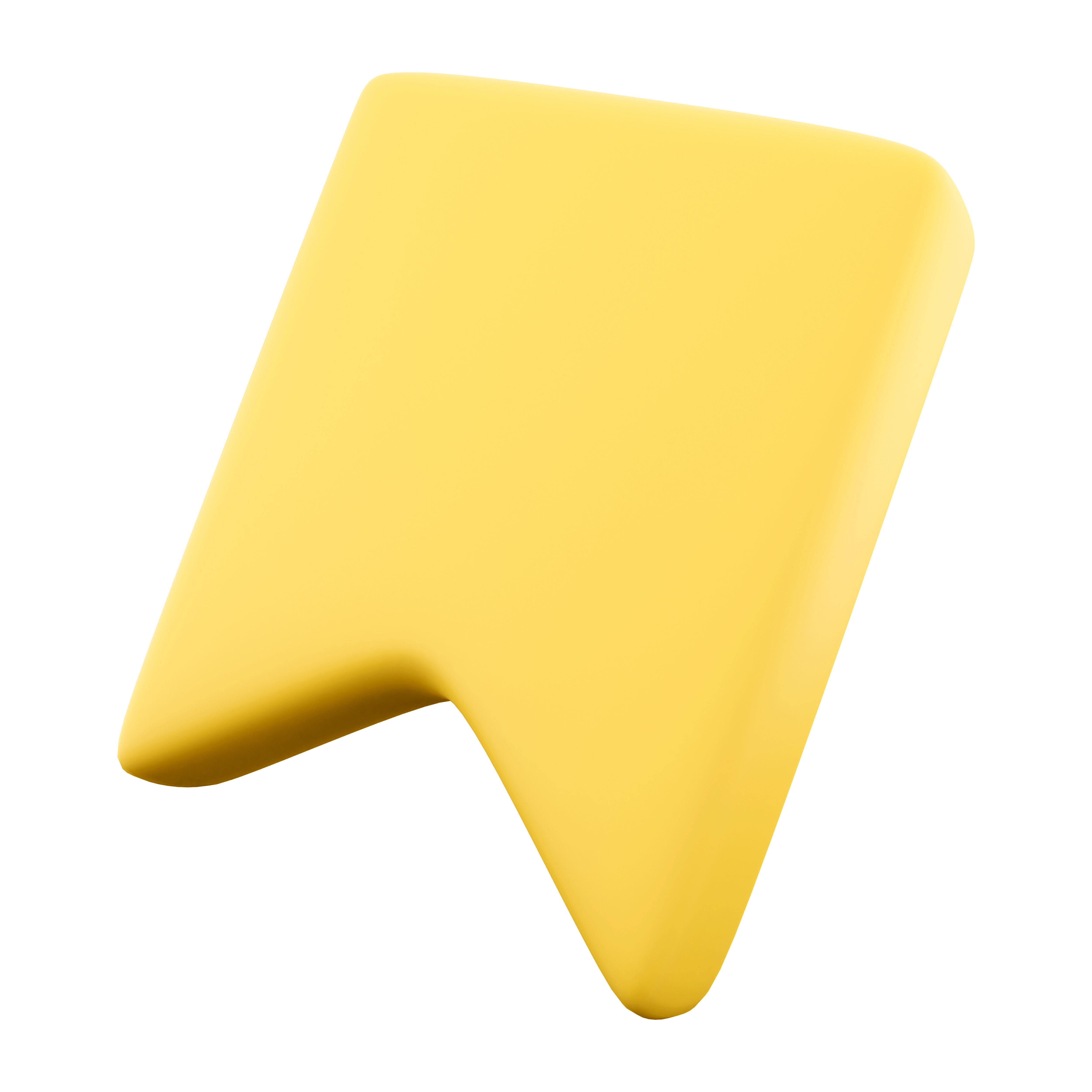 3d yellow bookmark flag cartoon icon 3D model | CGTrader