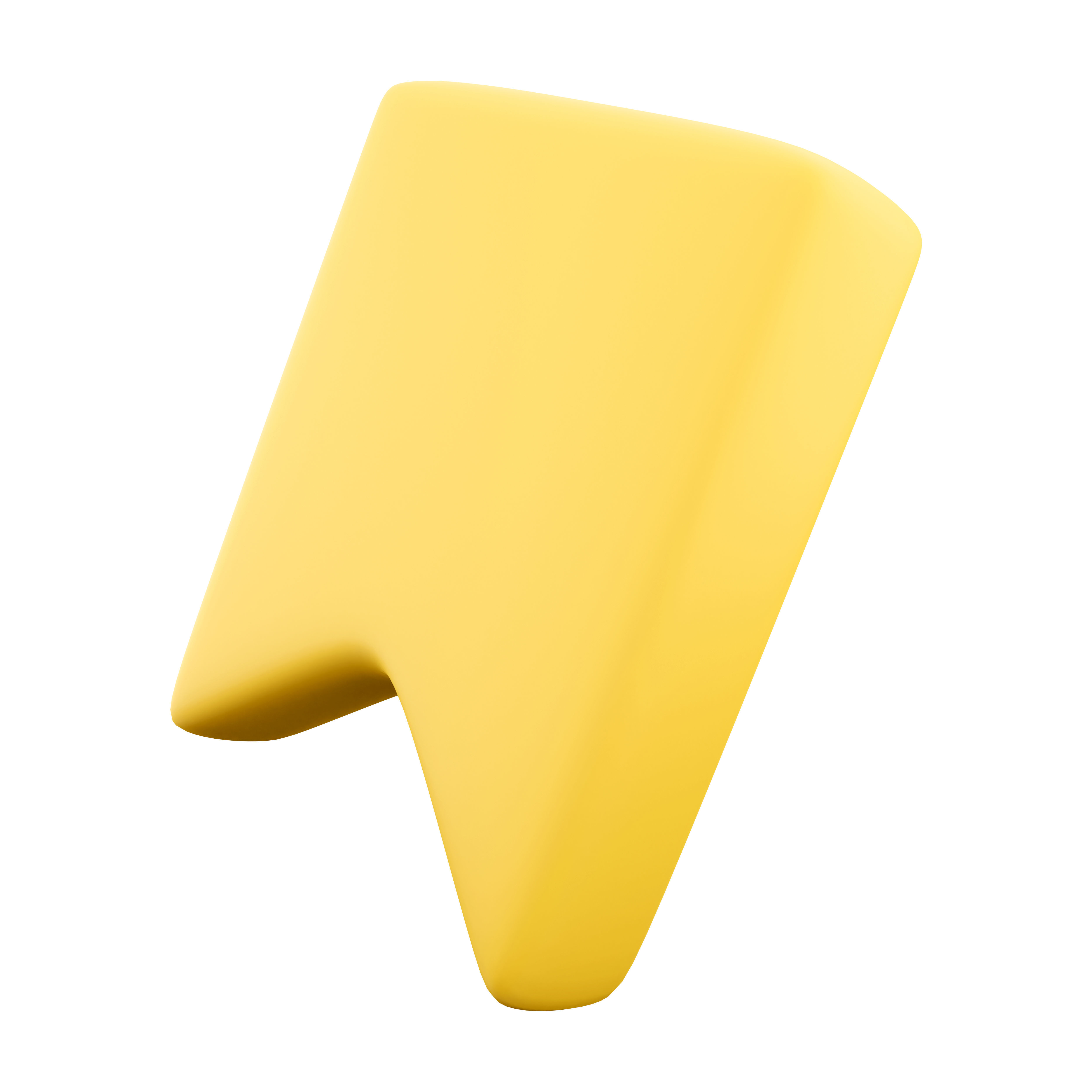3d yellow bookmark flag cartoon icon 3D model | CGTrader