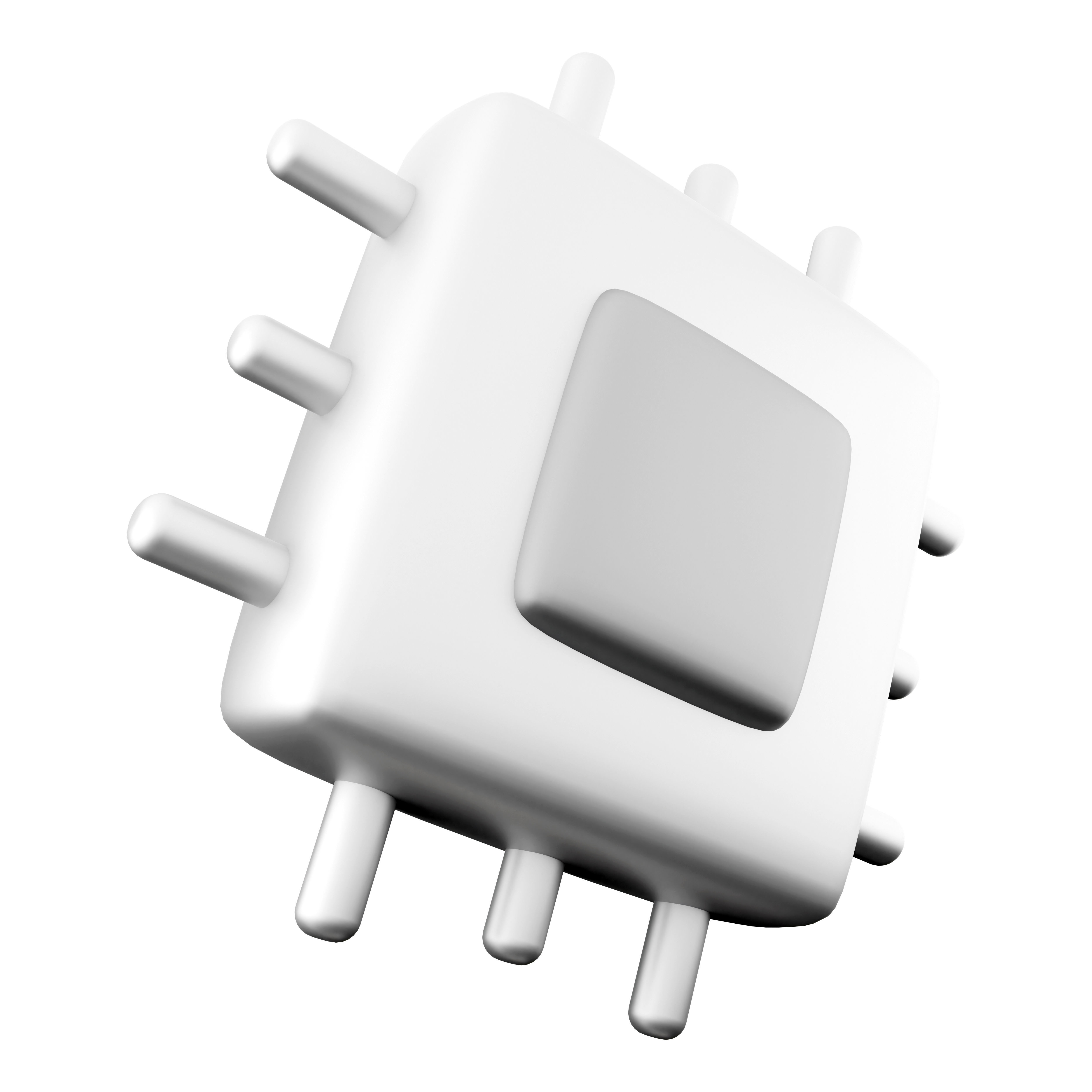 3d Microchip line icon 3D model | CGTrader