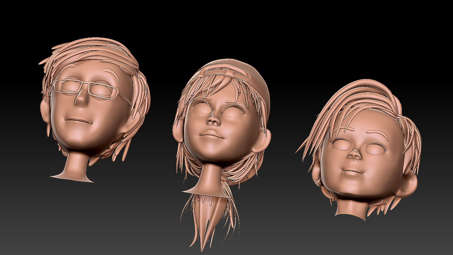 Head caroon 3D model | CGTrader
