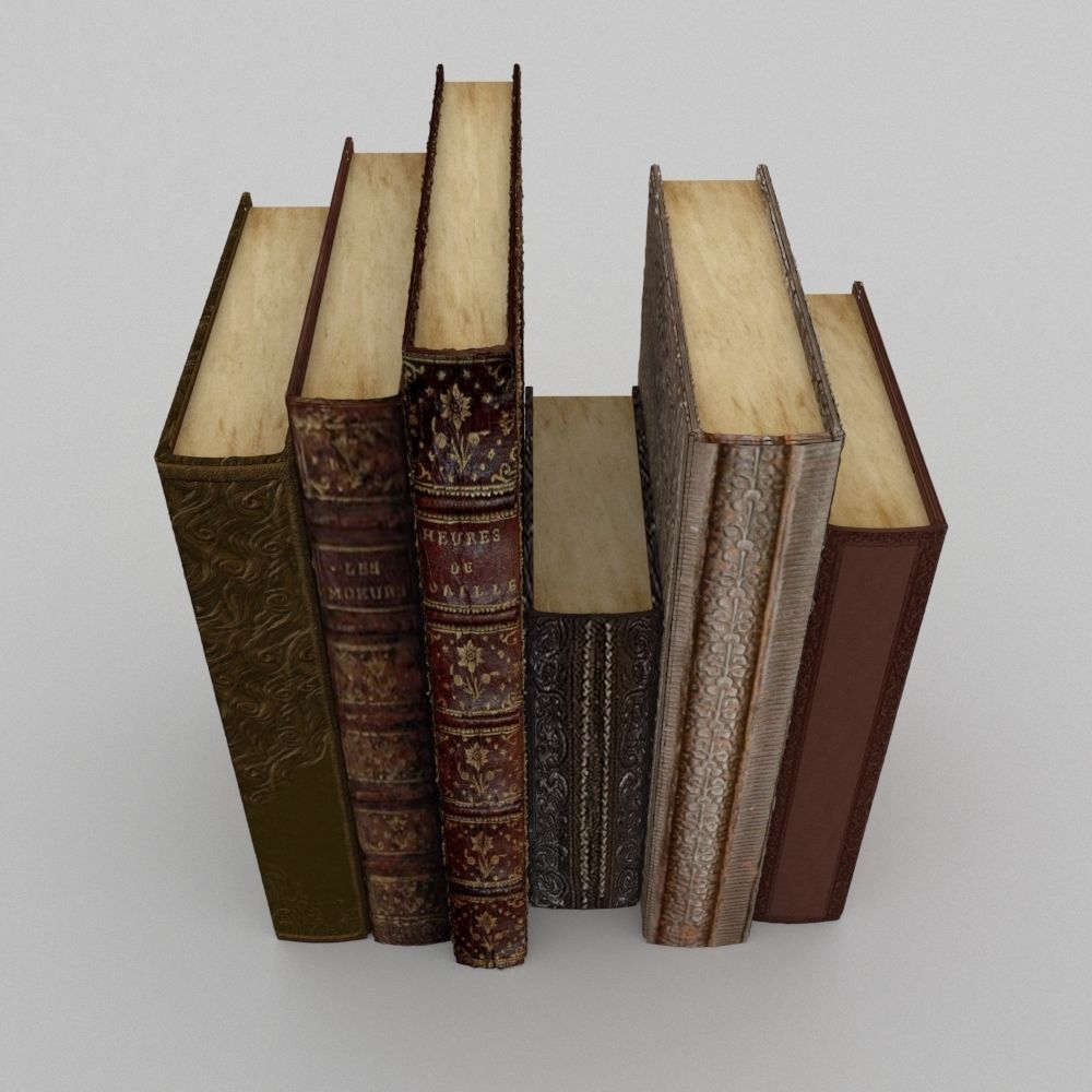 3D model Old Books Collection VR / AR / low-poly | CGTrader