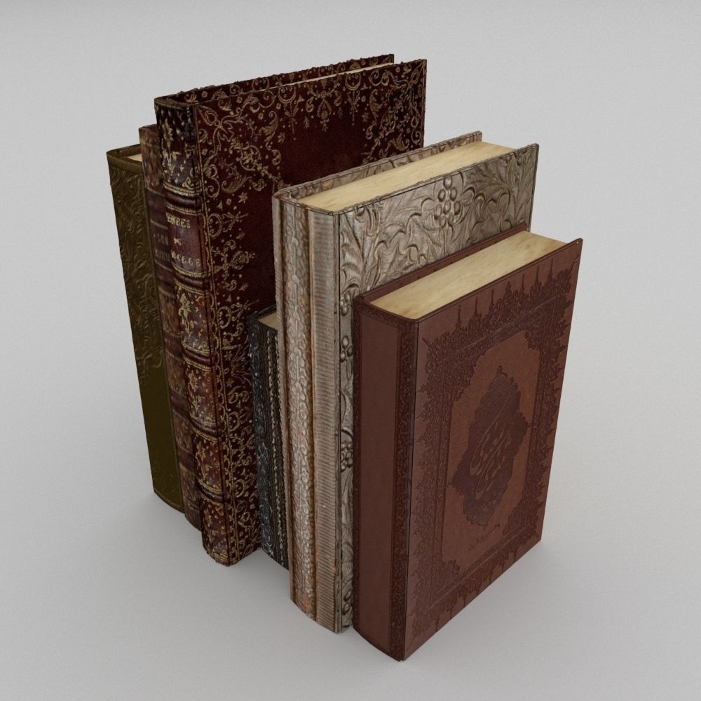 3D model Old Books Collection VR / AR / low-poly | CGTrader
