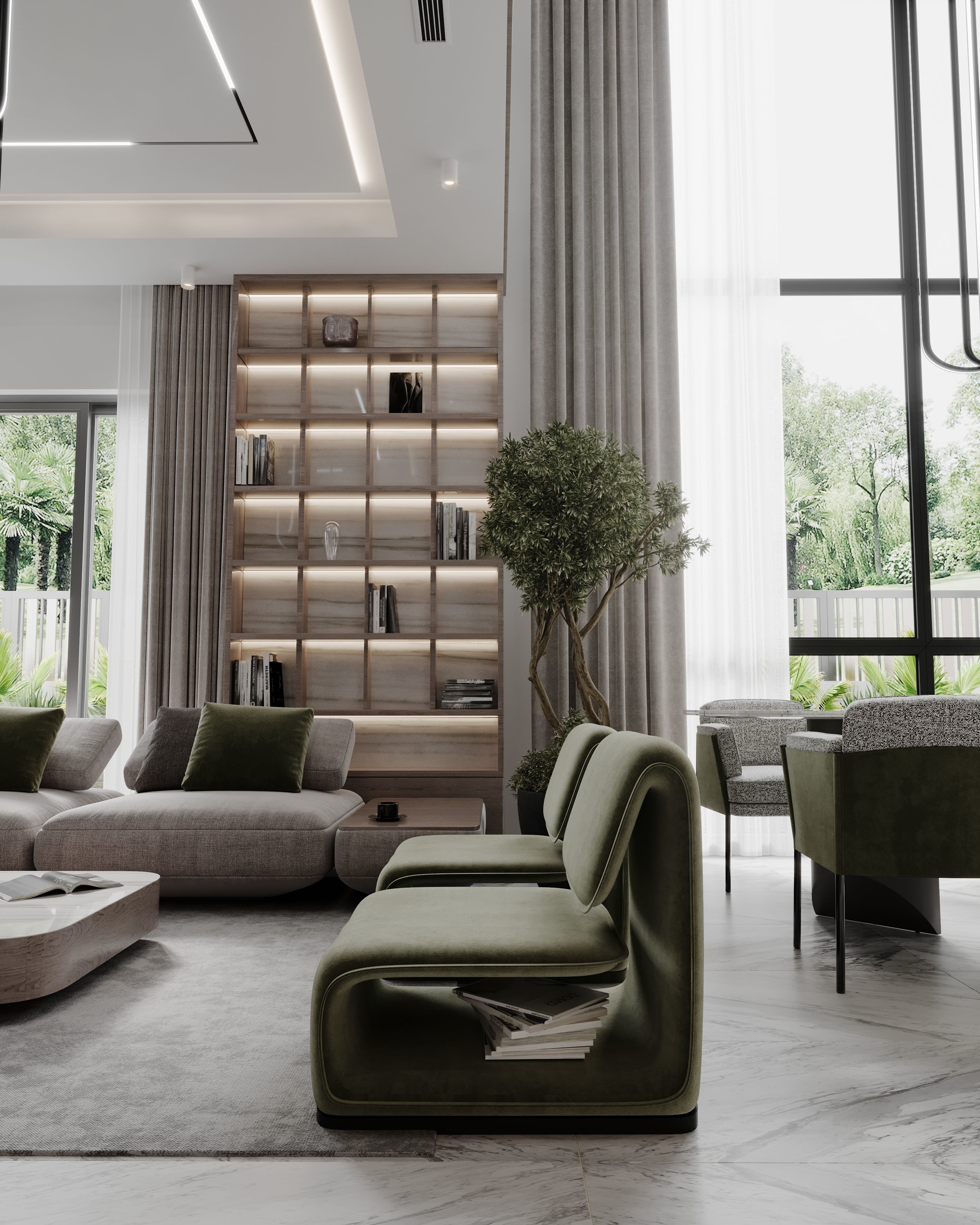 Corona Render Interior Scene Modern Villa Type A 3D model 3D model ...