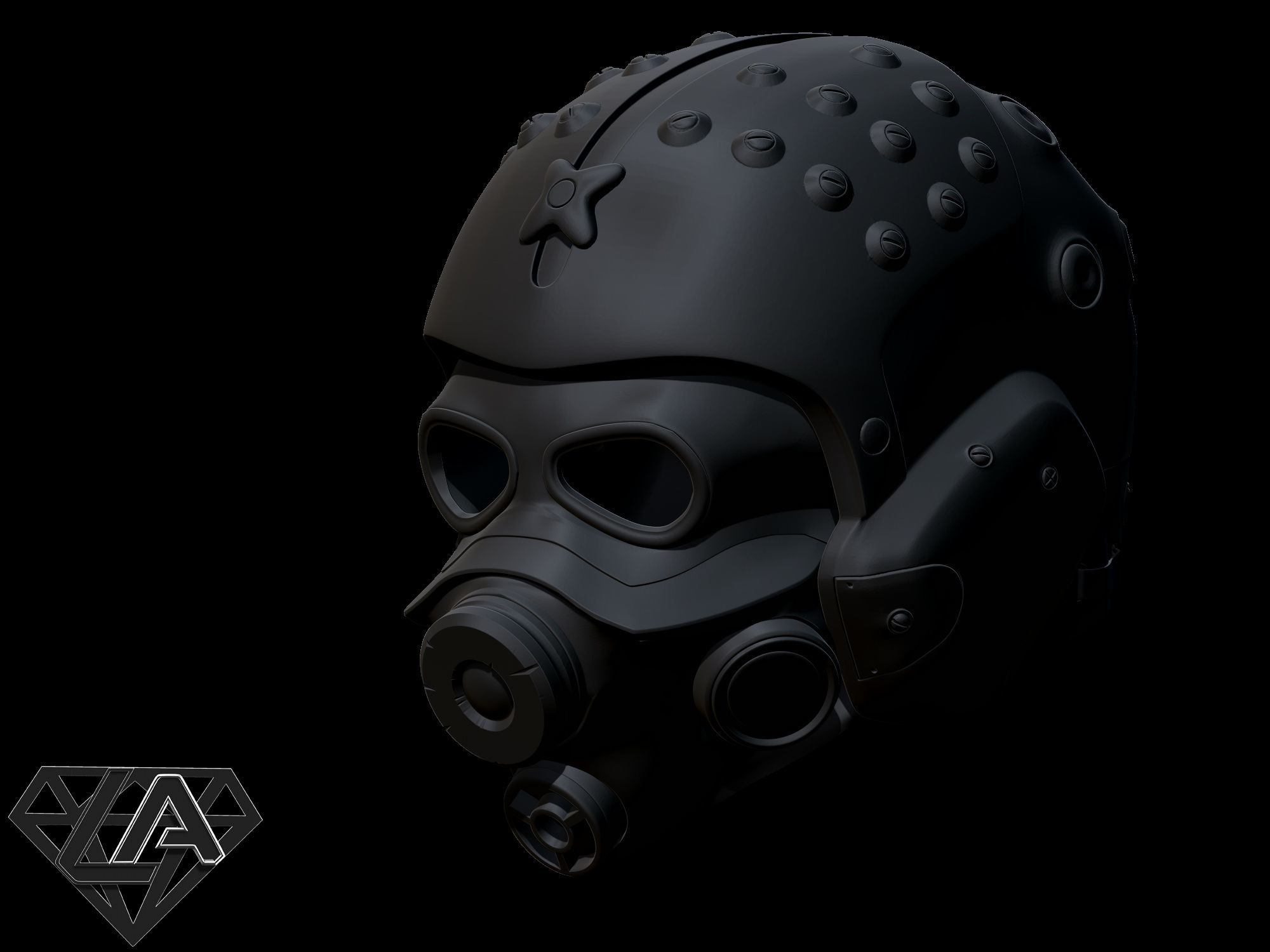 Combine custom helmet 3D model 3D printable | CGTrader