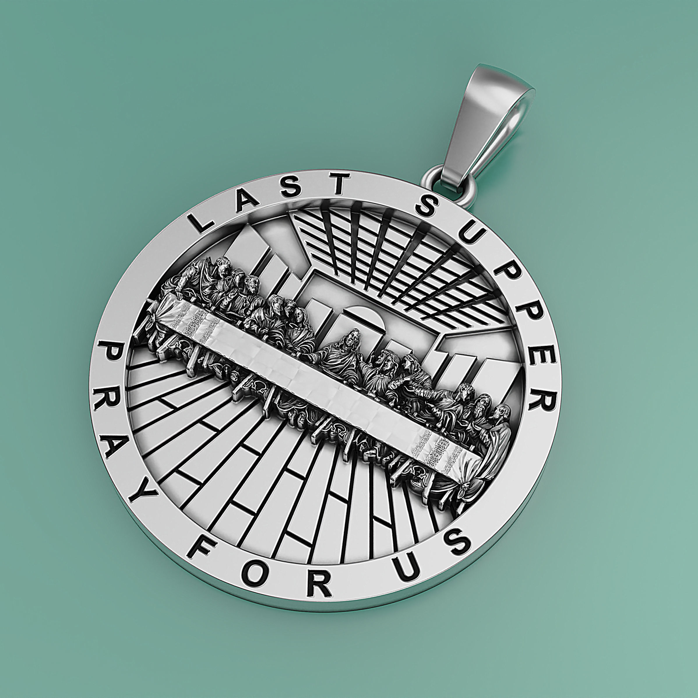 Last Supper Pendant 3D model 3D printable | CGTrader