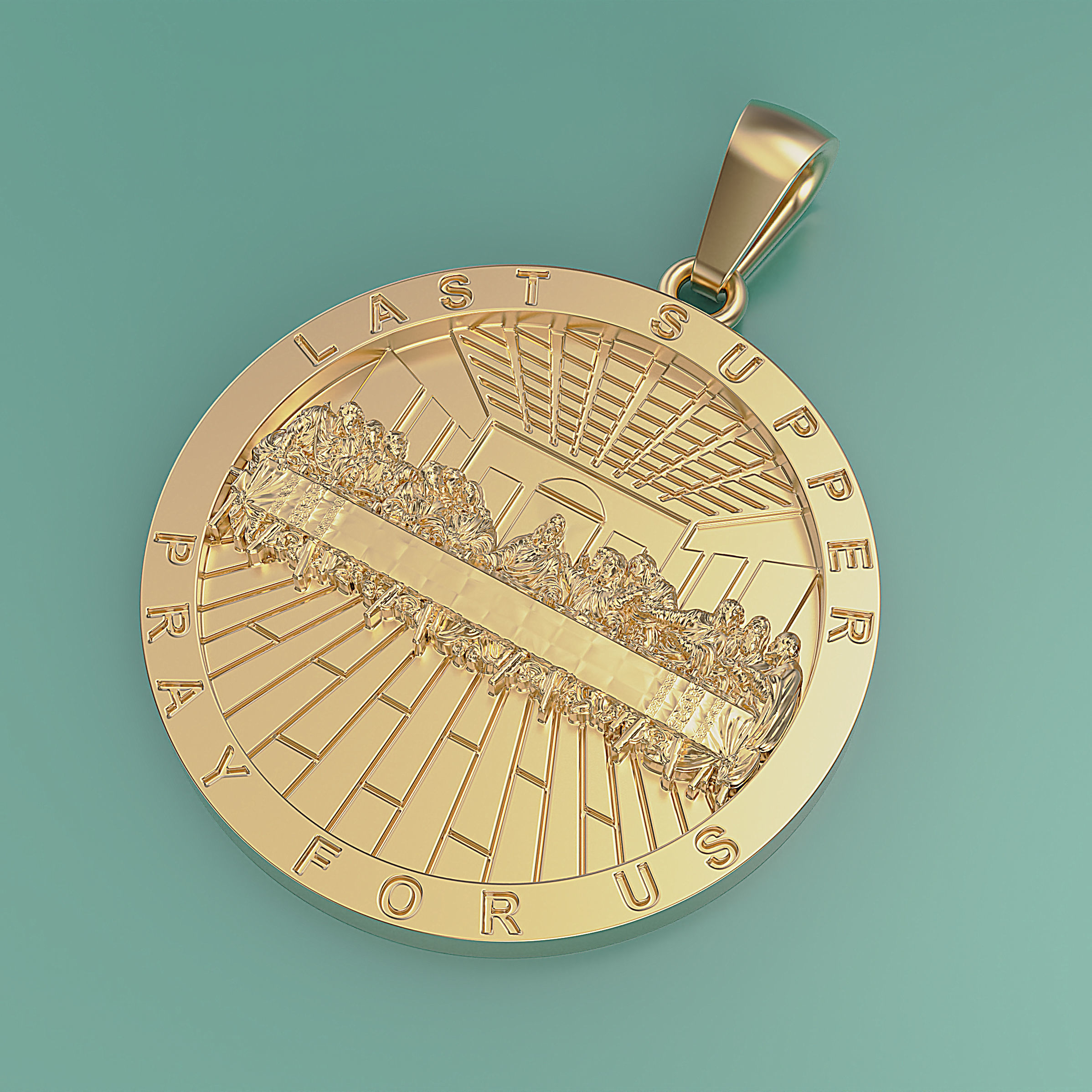 Last Supper Pendant 3D model 3D printable | CGTrader
