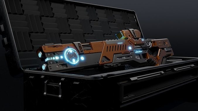 Sci fi gauss rifle based on pulse rifle with full Blend file 3D model ...