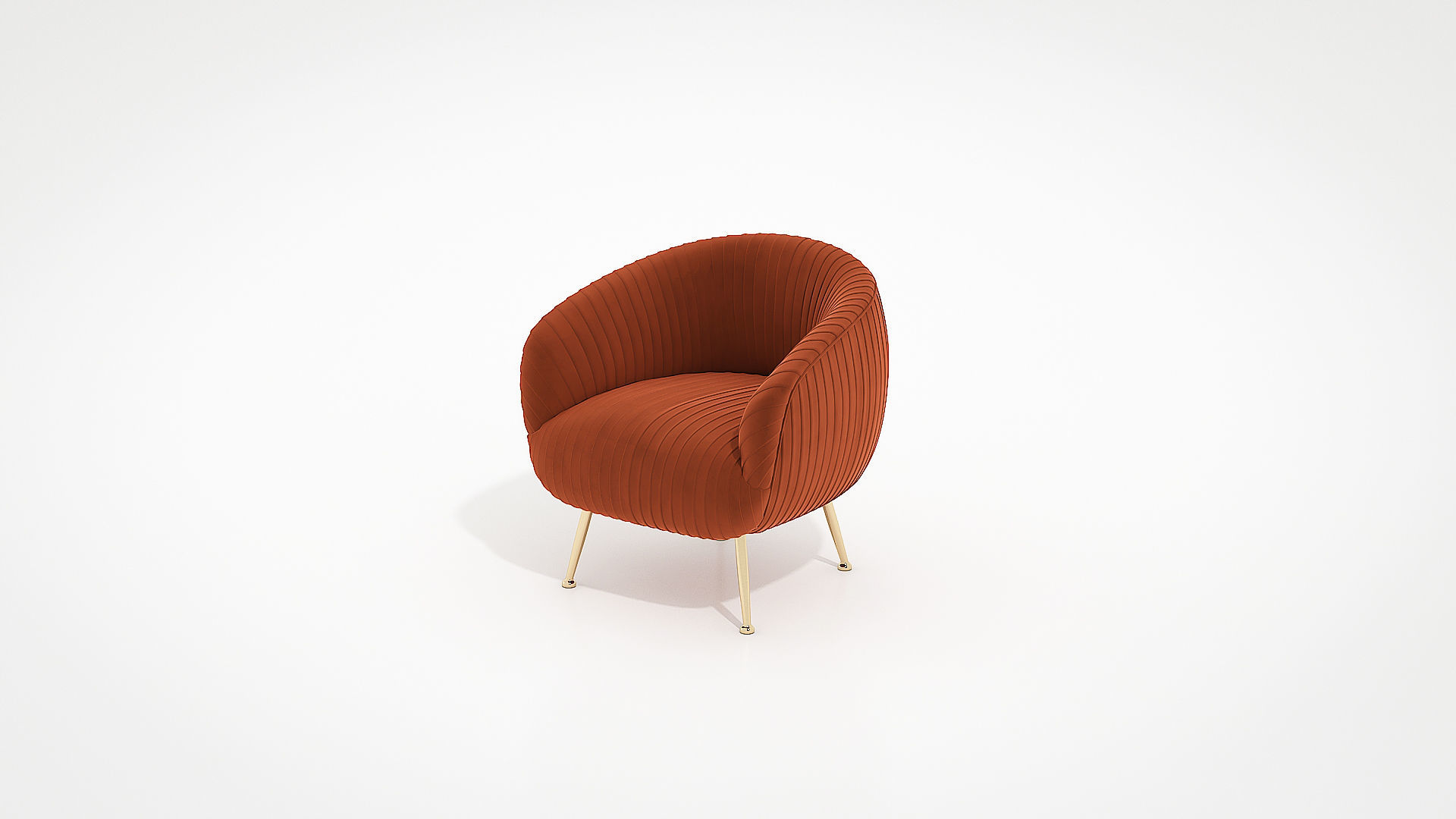 Pleated Shell Chair 3D model | CGTrader