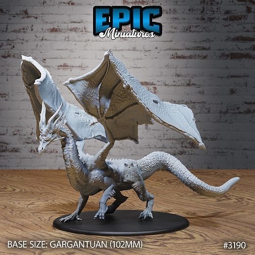 Shadow Dragon - DnD Tabletop Miniature 3D Model 3D model 3D printable ...