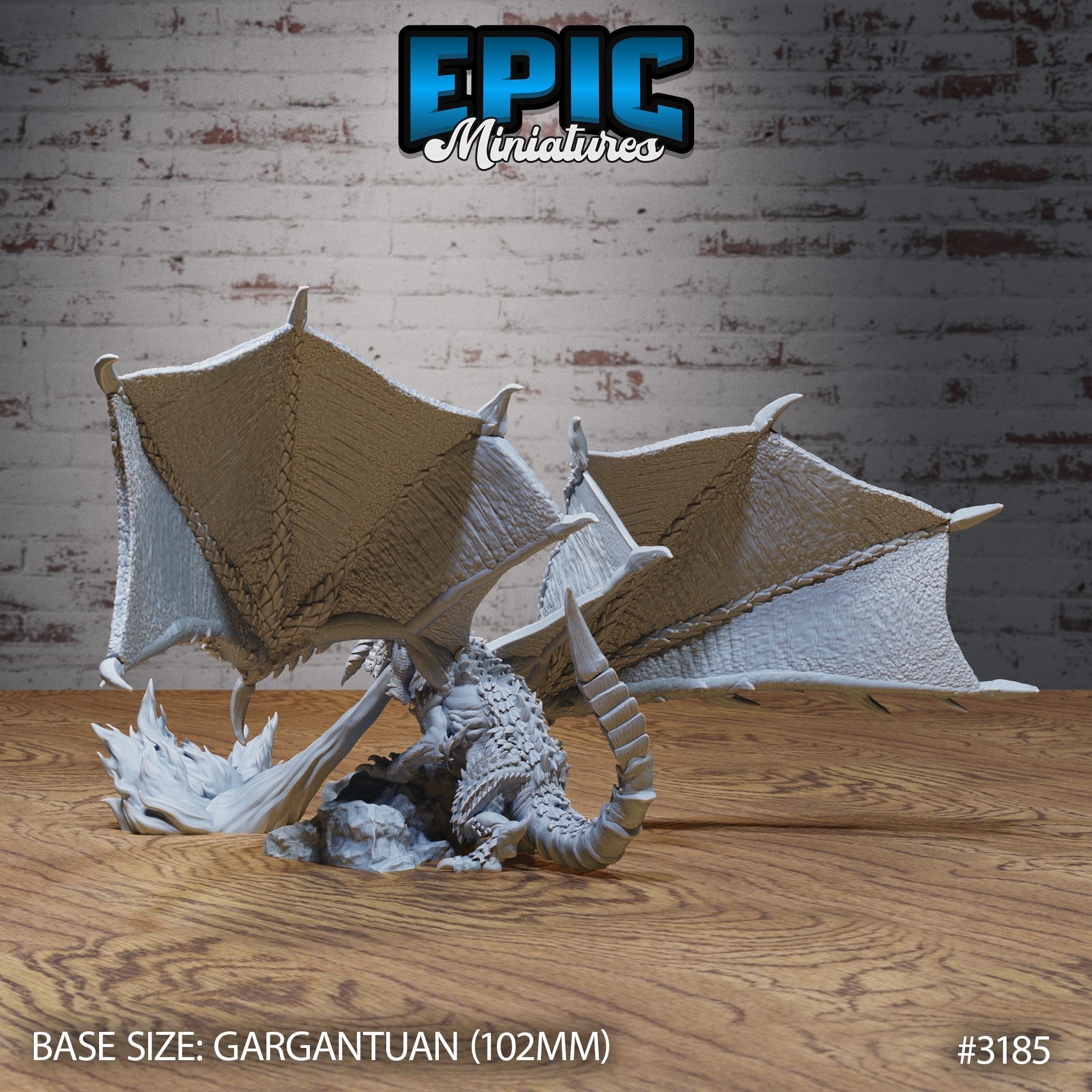 Calamity Dragon Breath Attack - DnD Tabletop Miniature 3D Model 3D ...