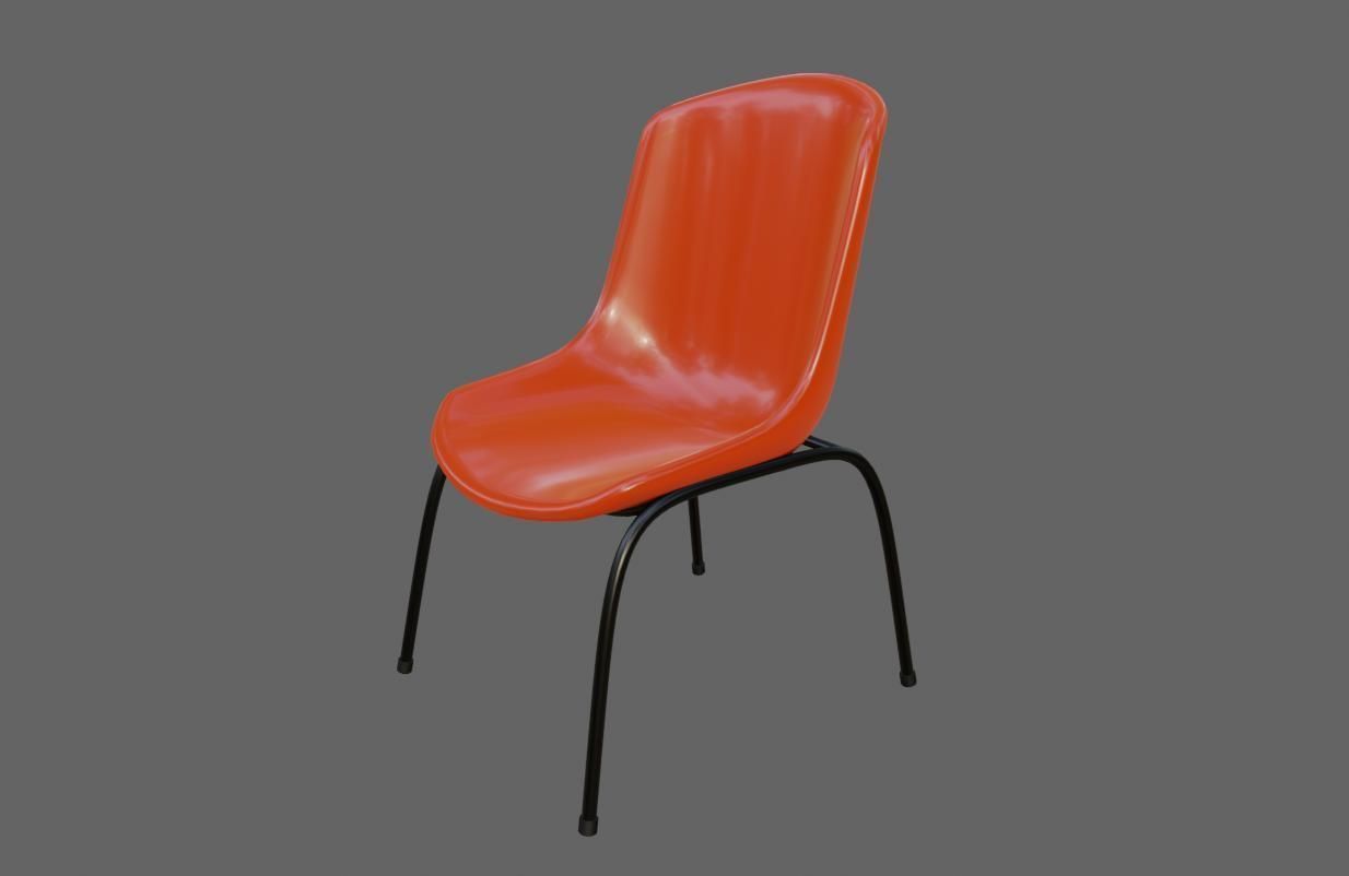 3D model Plastic Shell Chair - Cadeira Concha VR / AR / low-poly | CGTrader