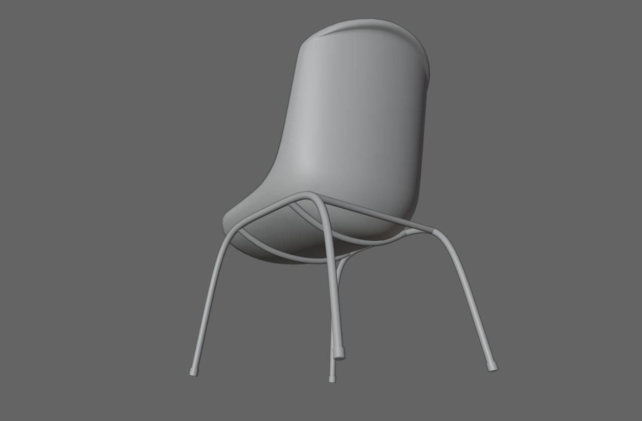 3D model Plastic Shell Chair - Cadeira Concha VR / AR / low-poly | CGTrader