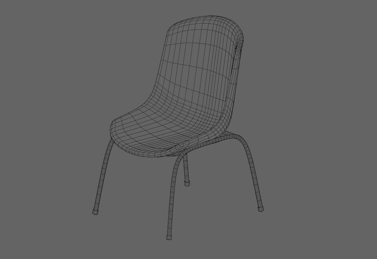 3D model Plastic Shell Chair - Cadeira Concha VR / AR / low-poly | CGTrader