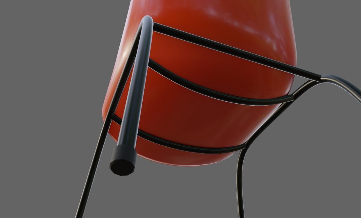 3D model Plastic Shell Chair - Cadeira Concha VR / AR / low-poly | CGTrader