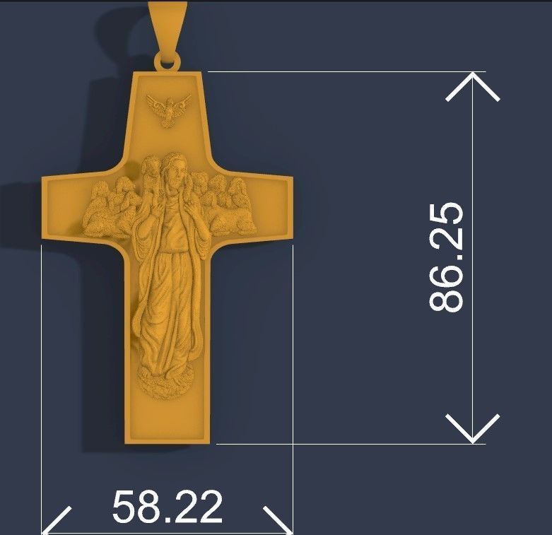 good shepherd cross 3D model 3D printable | CGTrader