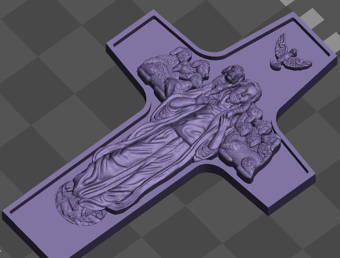 good shepherd cross 3D model 3D printable | CGTrader