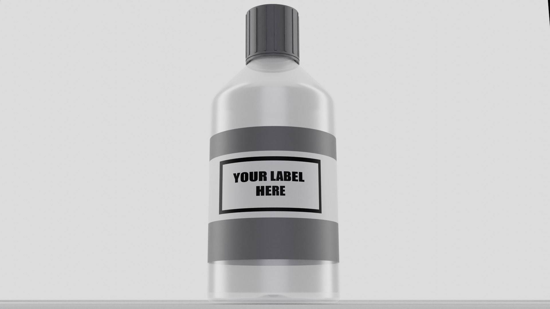 3D model Bottle with threaded cap VR / AR / low-poly | CGTrader