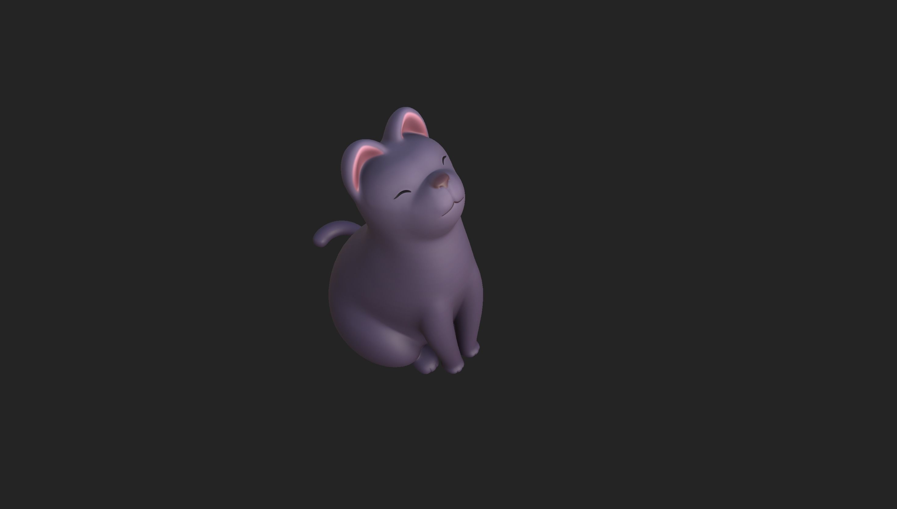 Sitting Cat 001 3D model | CGTrader