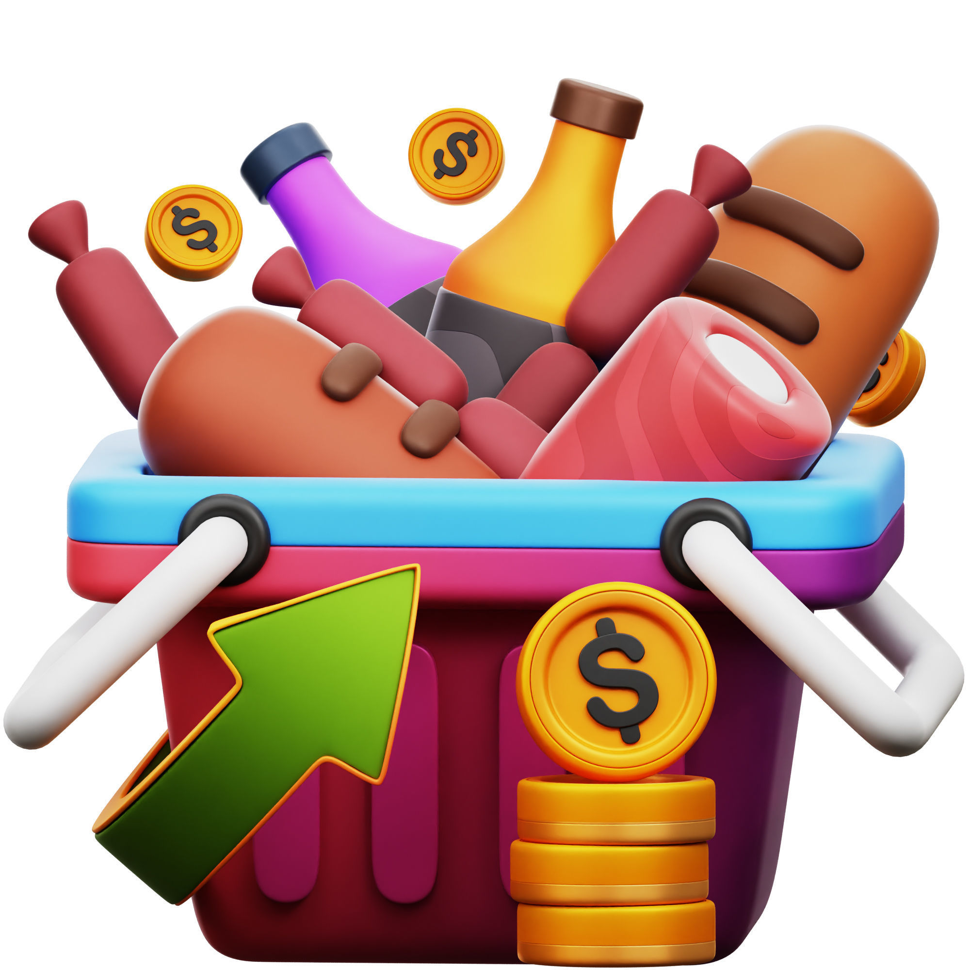 3D model Inflation 3D Icon VR / AR / low-poly | CGTrader