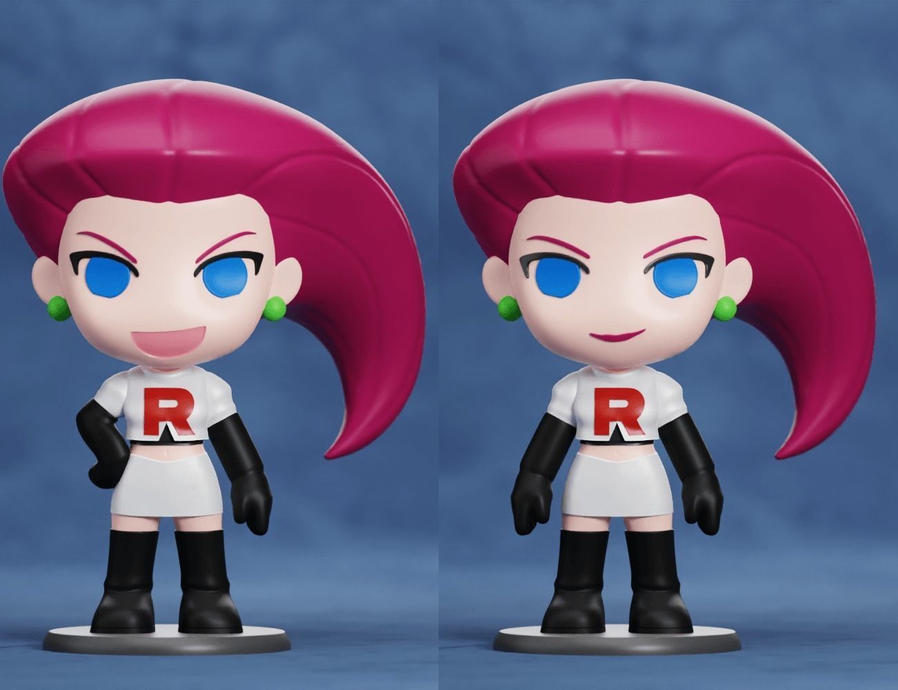 JESSIE CHIBI CUSTOMIZABLE NO SUPPORTS 2 BODIES 2 HEADS NENDOROID 3D ...