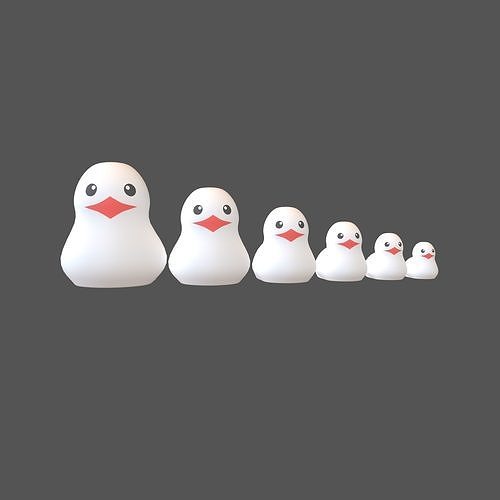 3D model Matryoshka Duck Decoration V1 004 VR / AR / low-poly | CGTrader