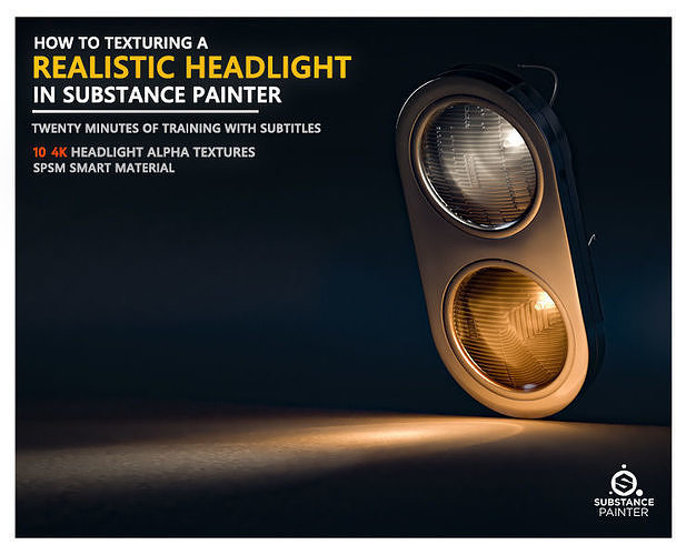 Realistic Headlight Material Tutorial 3D model | CGTrader