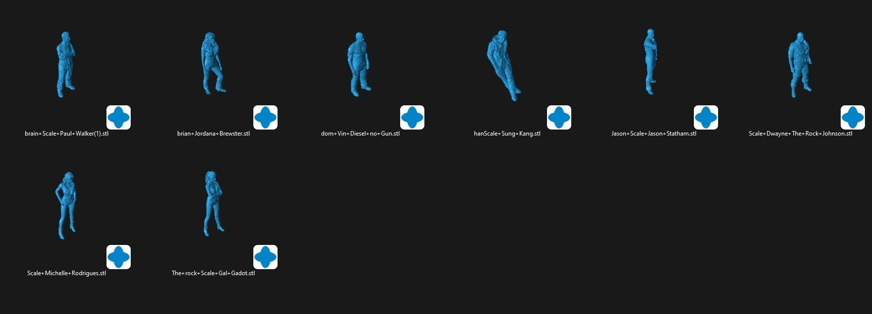 Fast and Furious Model STL Set 3D model 3D printable | CGTrader