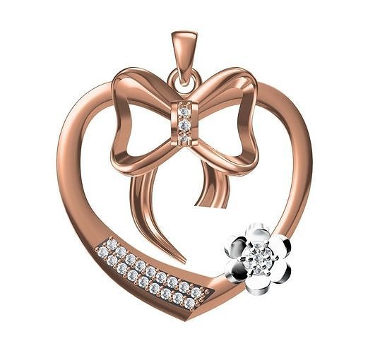 Women Unique Heart Pendant STL JCD Details 3D model 3D printable | CGTrader