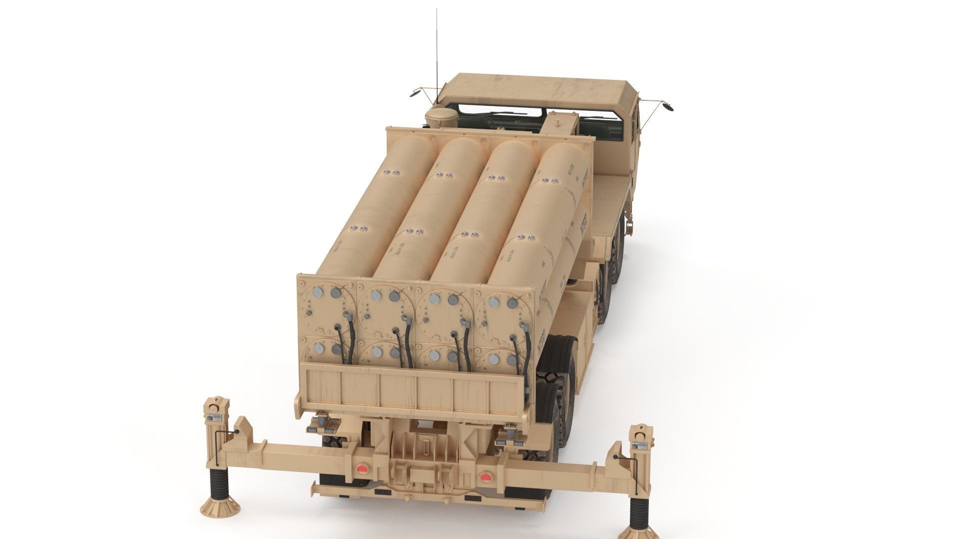 US Mobile Anti-Ballistic Missile System THAAD 3D model | CGTrader
