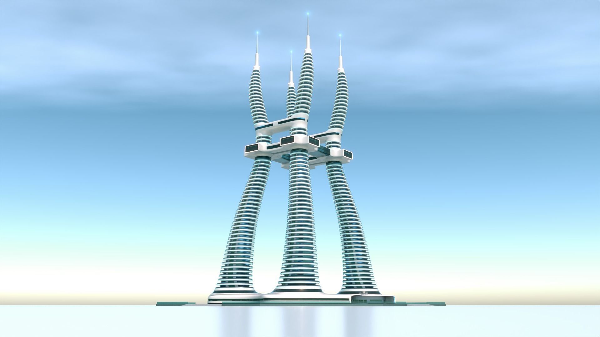 Futuristic Building Concept V1-02 3D model | CGTrader