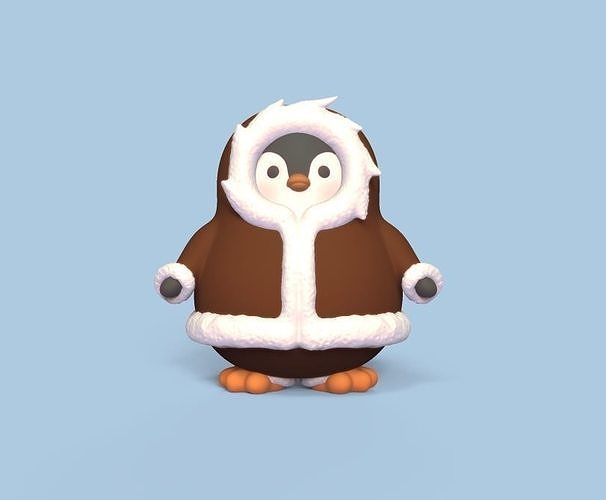 Eskimo Penguin 3D model 3D printable | CGTrader