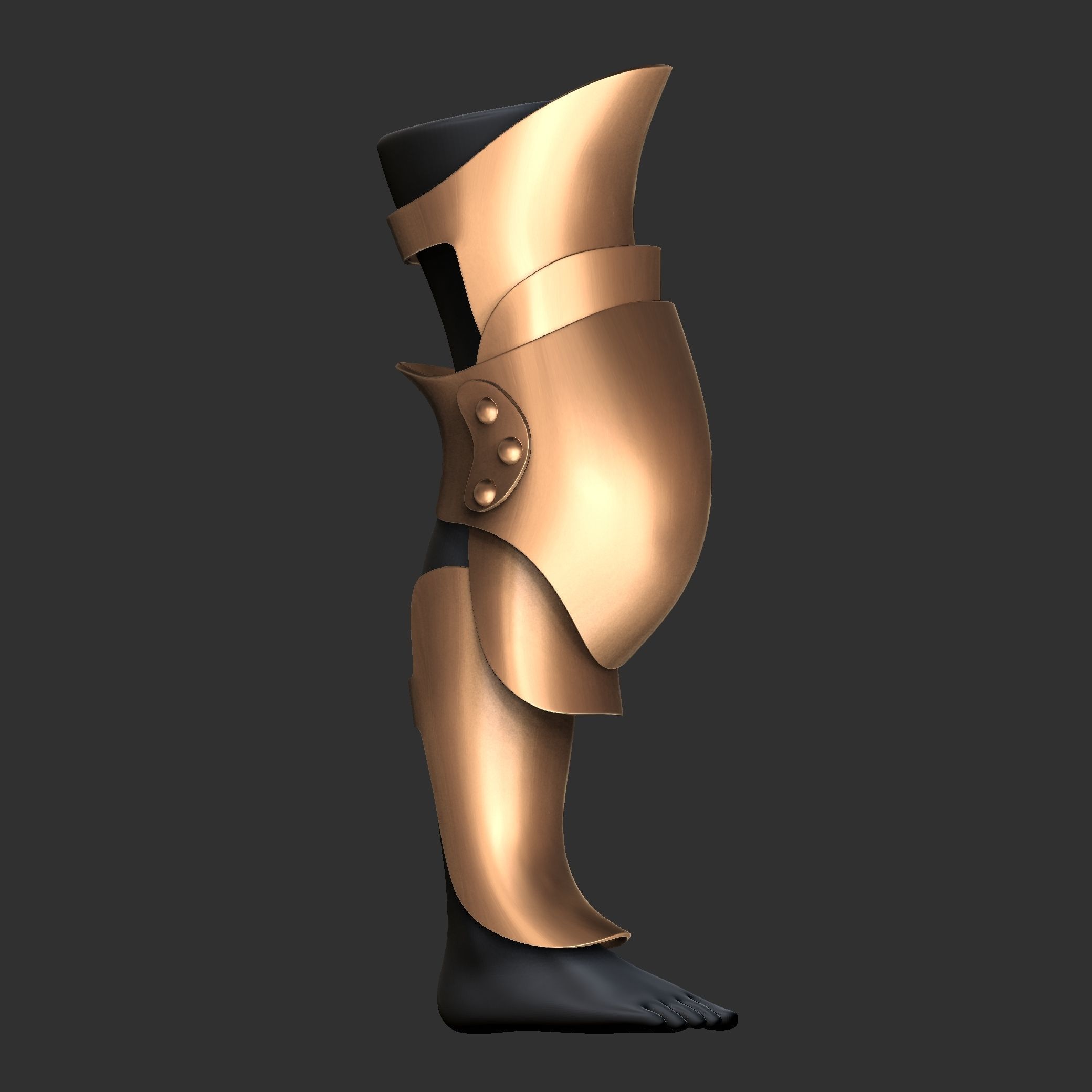 3D model Leg Armor Highpoly and Lowpoly With UVs Vol 2 VR / AR / low ...