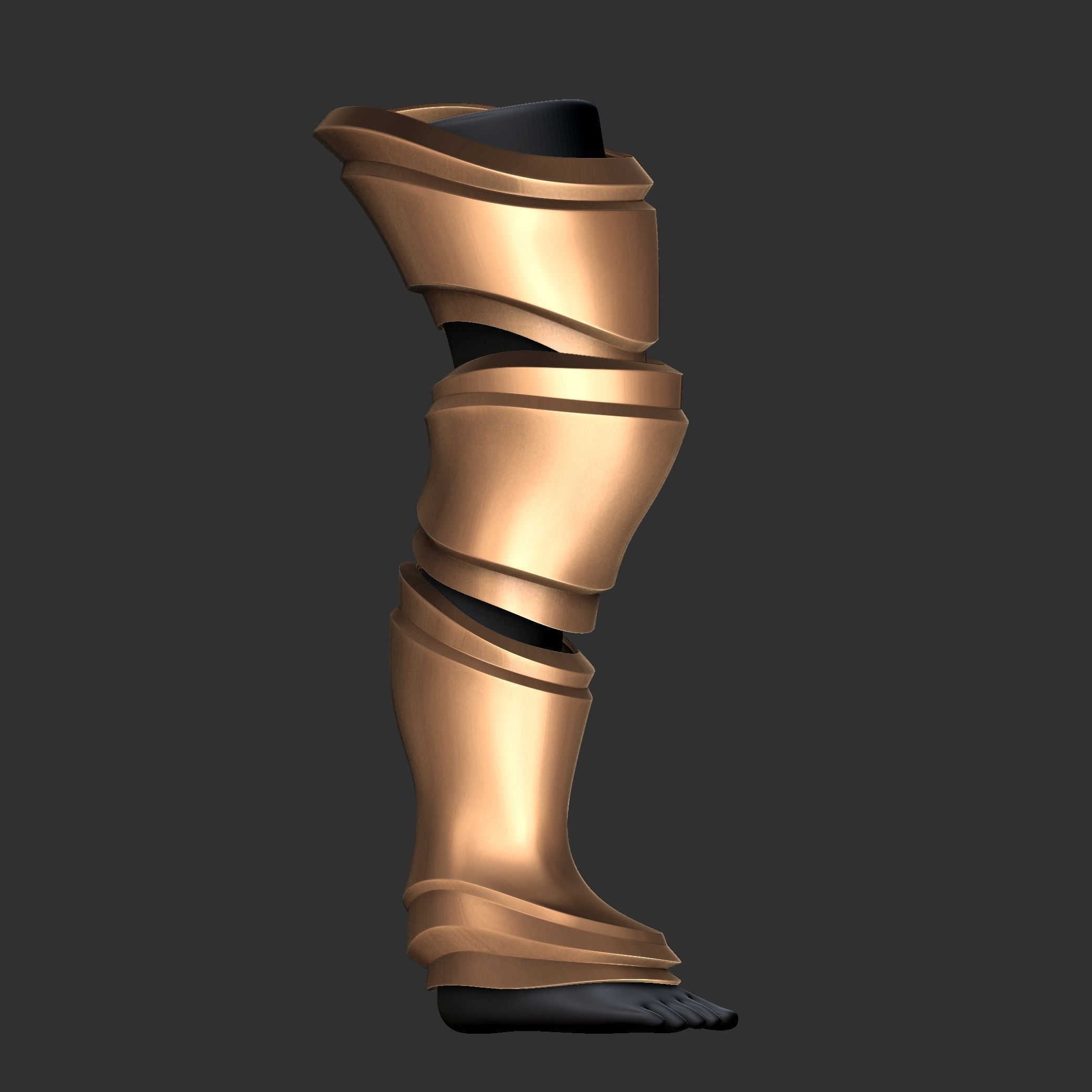 3D model Leg Armor Highpoly and Lowpoly With UVs Vol 2 VR / AR / low ...
