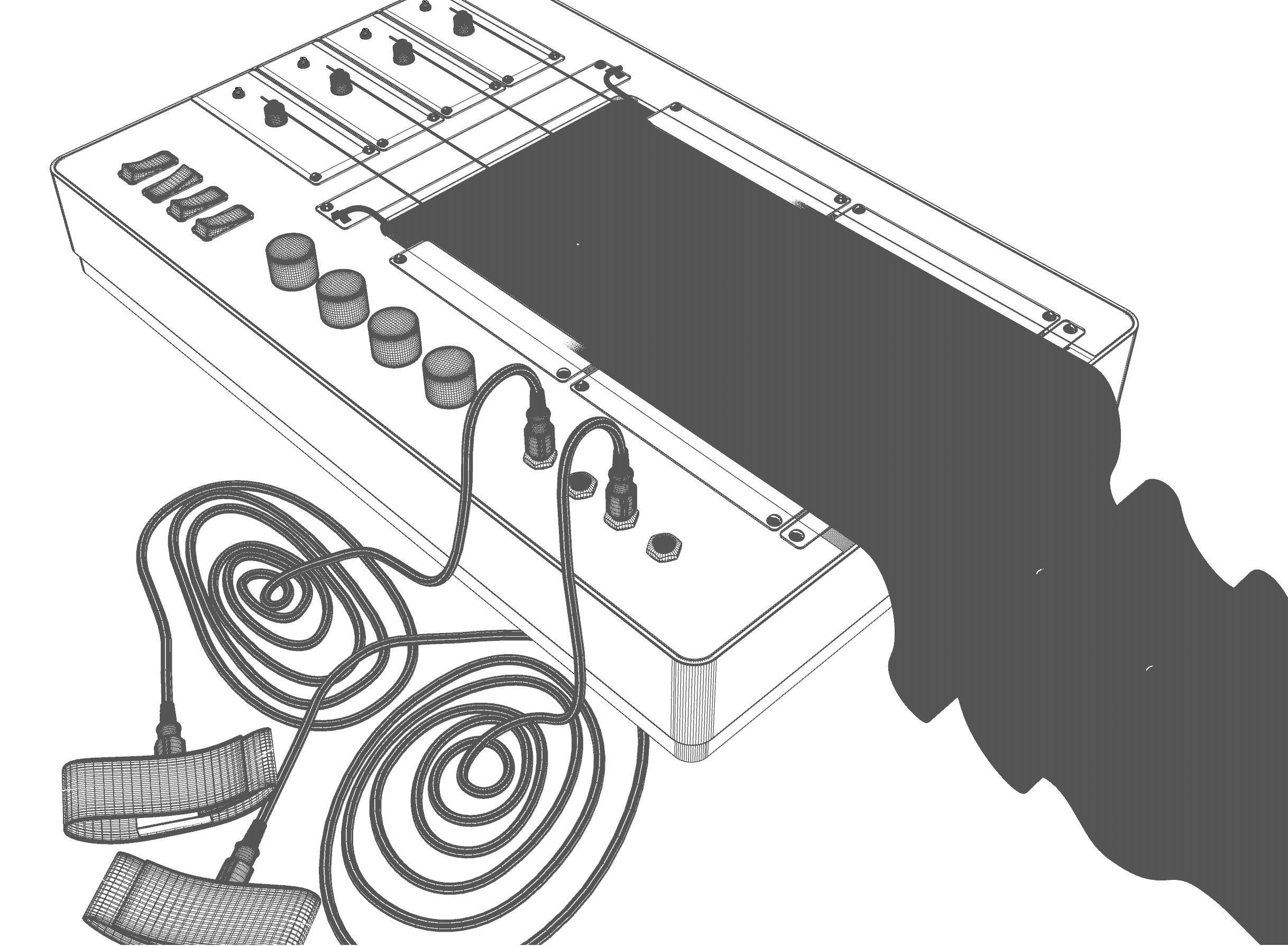 Polygraph Lie Detector Kit 3D model | CGTrader