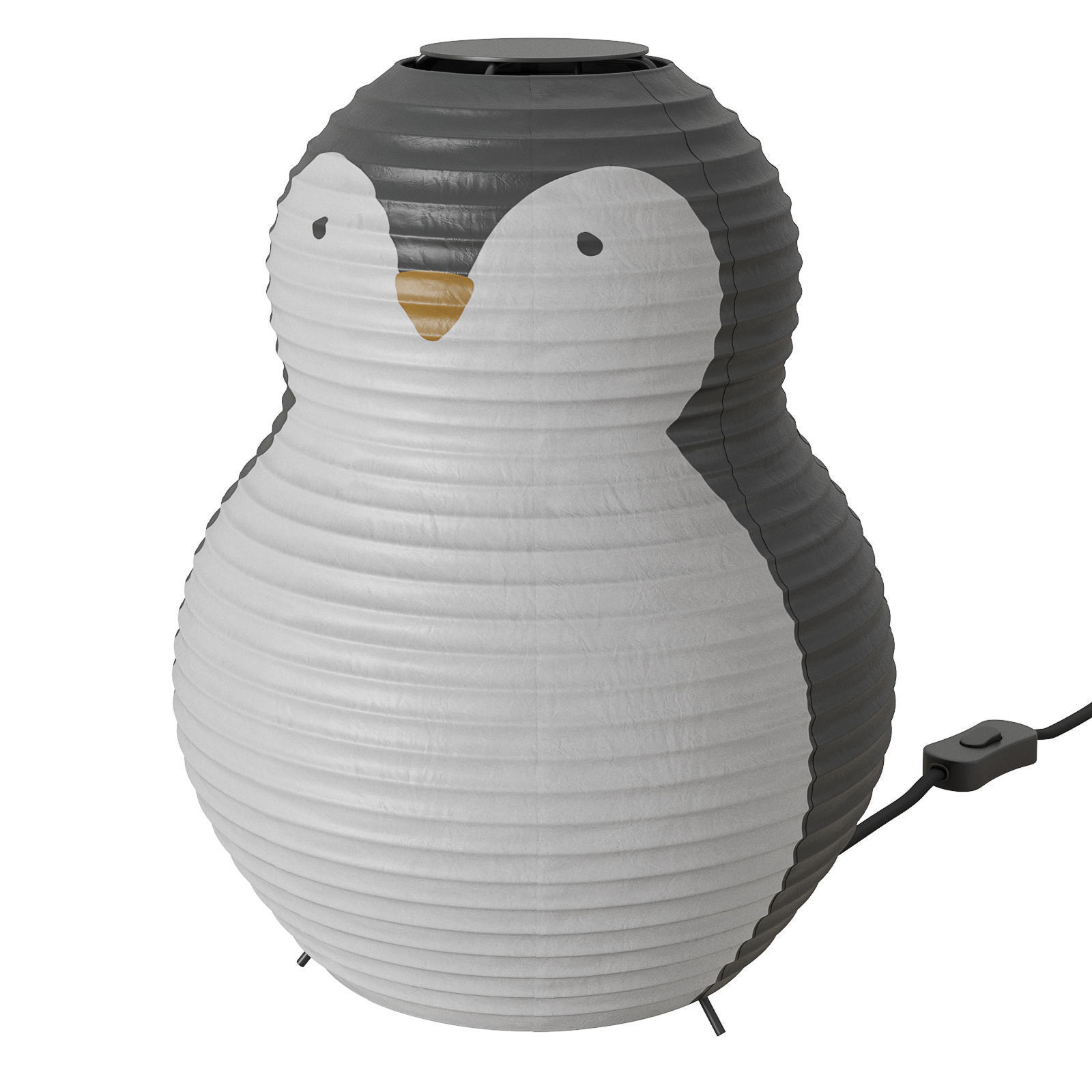 HM Rice paper penguin table lamp 3D model | CGTrader