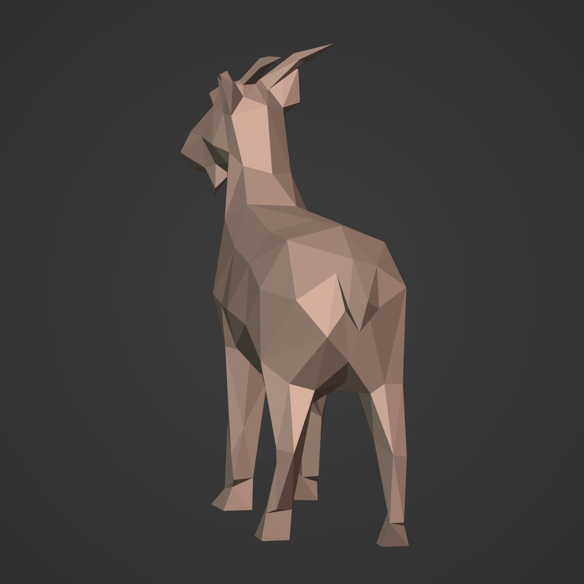 3D model Polygonal Goat Statue VR / AR / low-poly | CGTrader